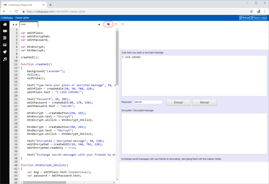 JavaScript Modulo and the Caesar Cipher